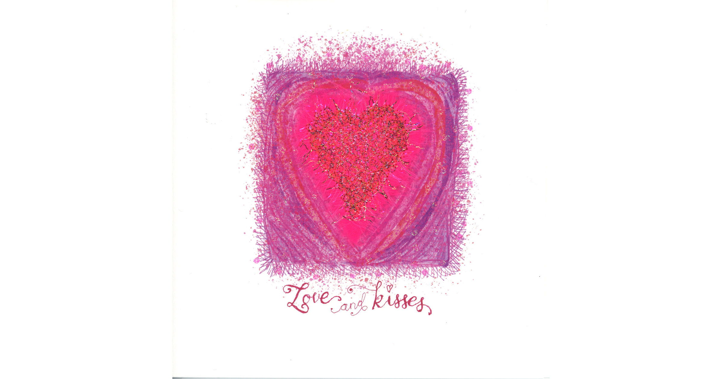 Pink Fluffy Scribble Heart